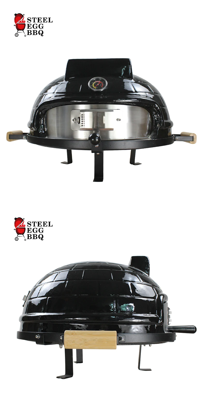 Seb Egg Bbq New Design Kamado 21 Inch Grill Tabletop Ceramic Wood Fired ...