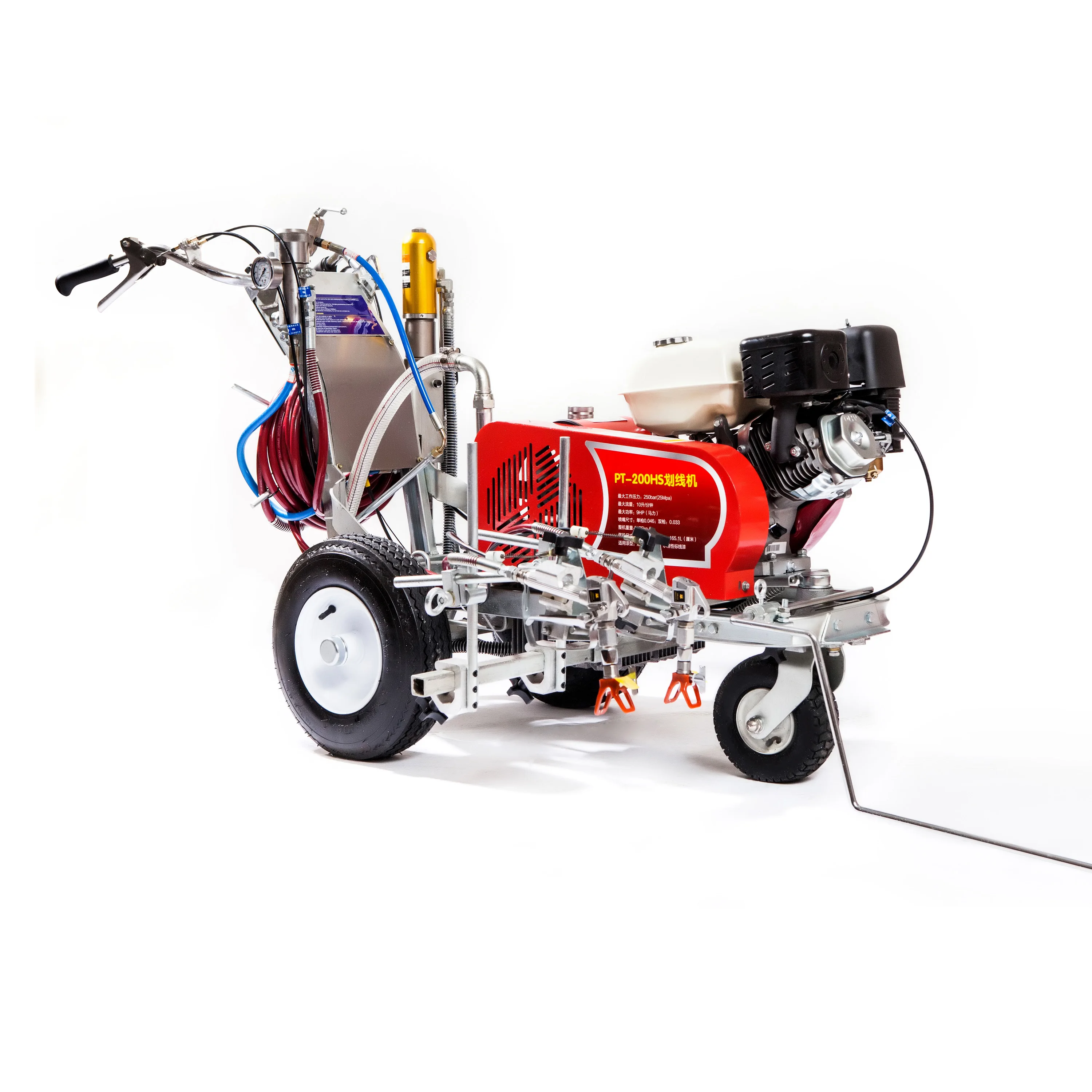 Hand-pushed Double Gun Cold Paint Road Line Marking Machine - Buy ...