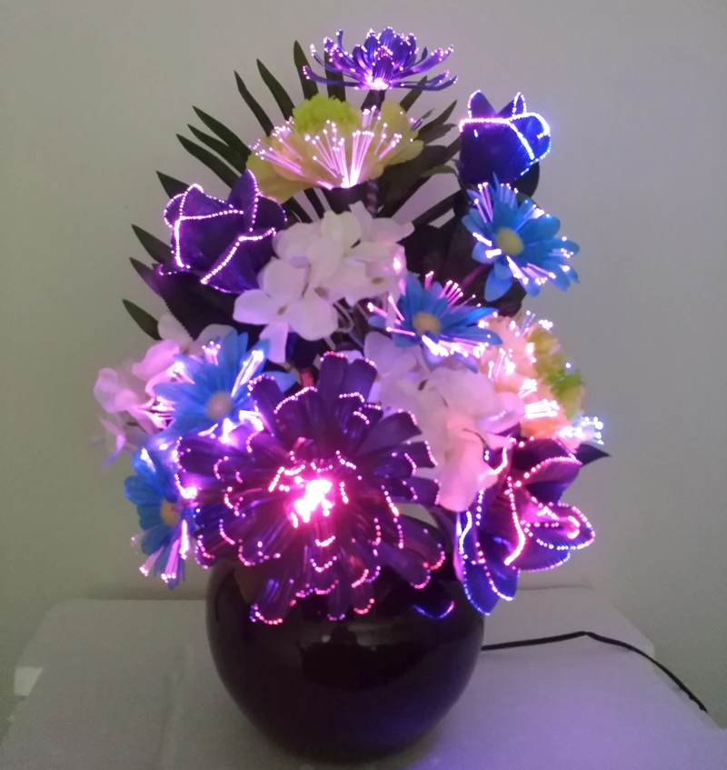 Led Fiber Optic Flower Light Decoration Flower Lamp Fiber Optic Lamp ...