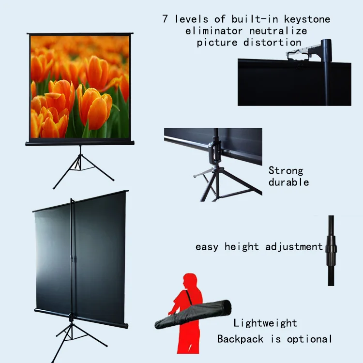 Wholesale Portable Roll Up Projector Screen Tripod Projection Screen ...