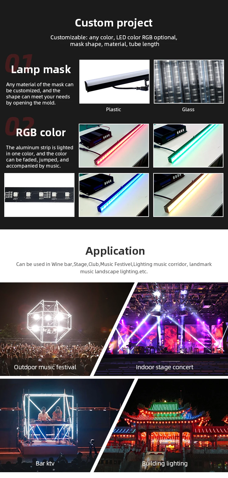 DMX RGB SMD 5050 LED Pixel Digital 1m 60led Bar - 2-Year Warranty