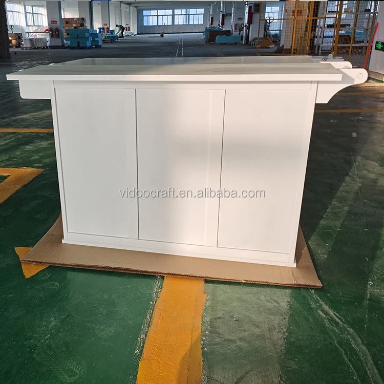 White Solid Wood Liberty Kitchen Cart - Eco-Friendly & Stylish