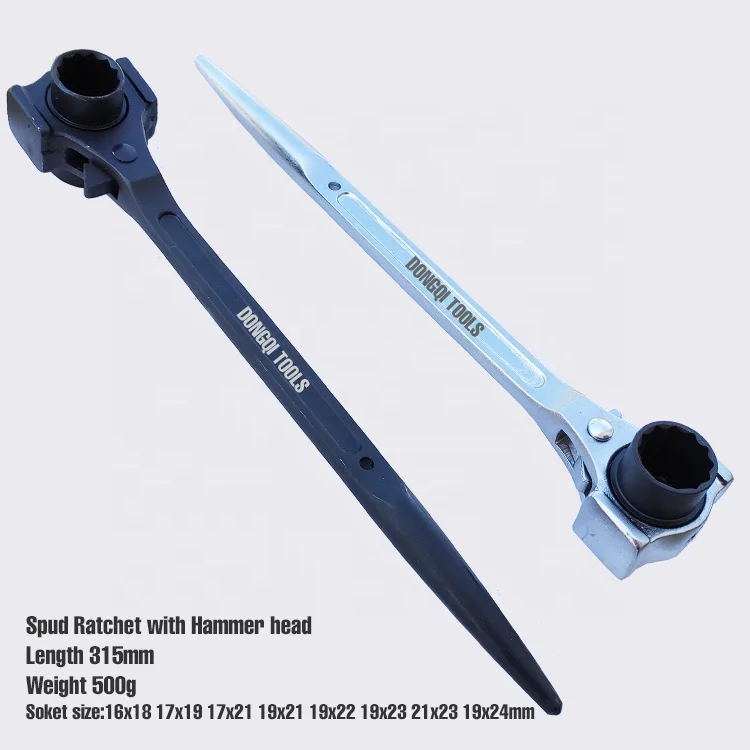 Dual Socket Spud Ratchet With Hammer Head Scaffolding Tools - Buy ...