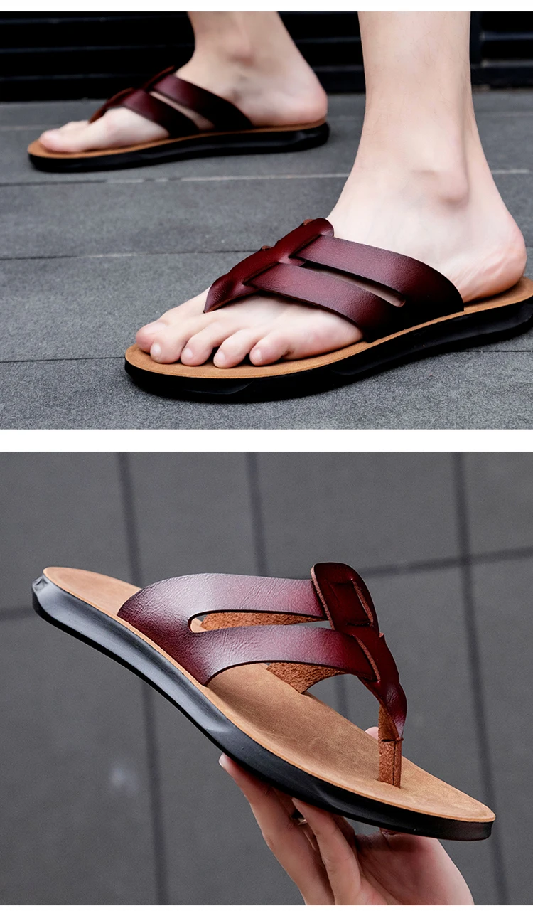 Casual Italian Hand-Made Slippers - Double-Purpose Flip Flops