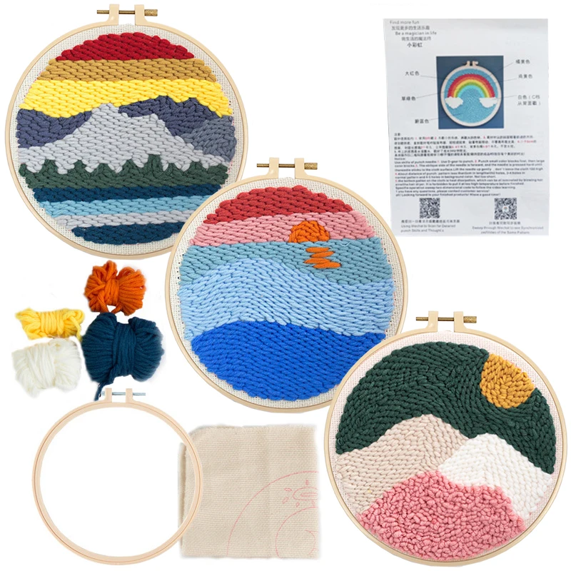 DIY Punch Needle Cross Stitch Kit - Start Your Handwork