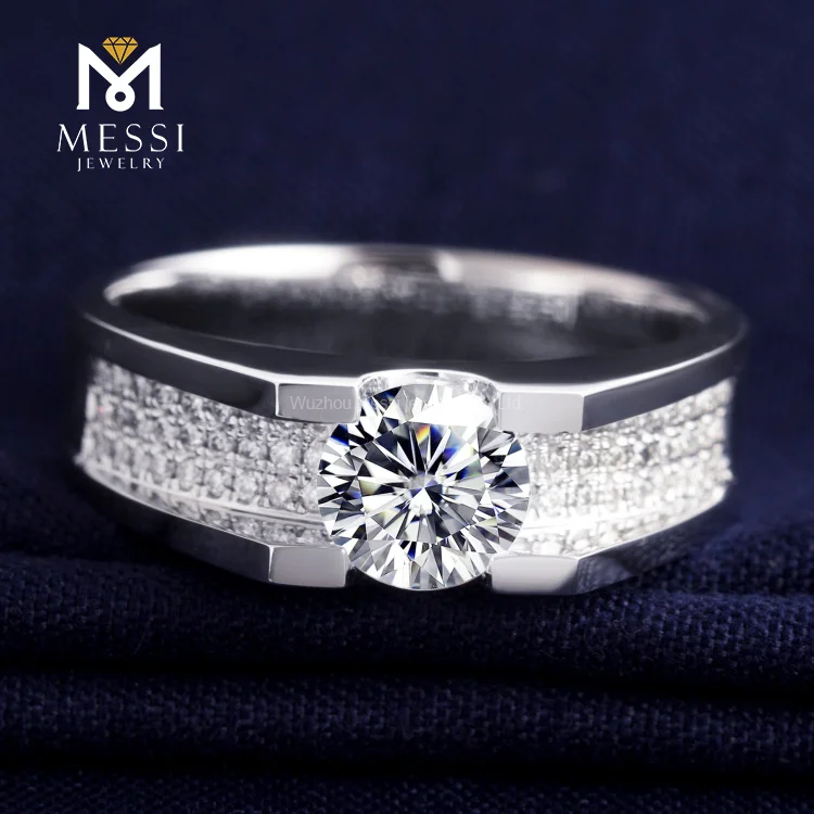Messi Custom Design Jewelry - 14K 18K Gold Moissanite Ring