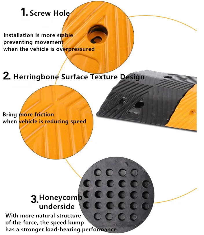 Wholesale Heavy Duty Rubber Bump Hump Removable Rubber Speed Bumps ...