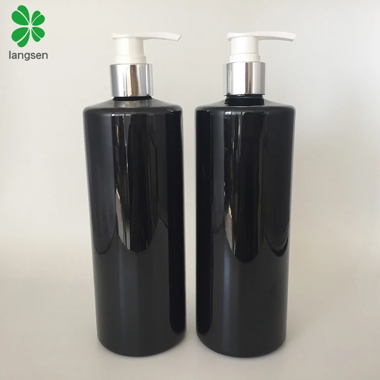 Private Label 500ml 16 Ounce Pet Plastic Opaque Black White Color ...