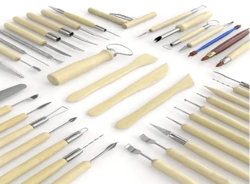 42pcs Wooden Clay Modeling Tools Set With Colorful Box - Buy Pottery ...