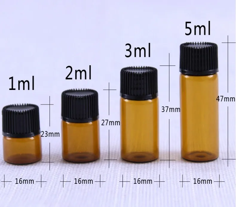 High Quality 1ml 2ml 3ml 5ml Small Perfume Glass Sample Bottle 1/4 Dram ...