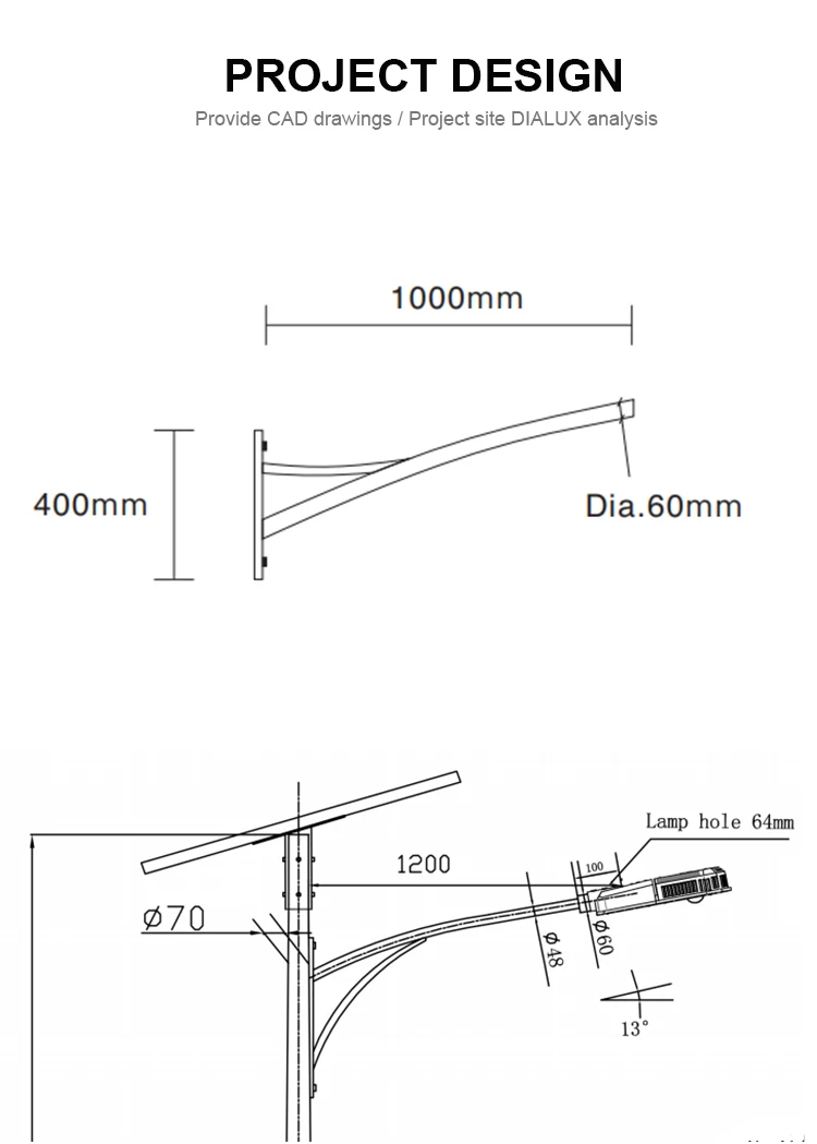 DAWN Antique Street Light Pole Design - Solar LED Solutions