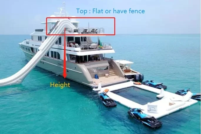 Floating Water Freestyle Cruiser Water Boat Dock Slide Inflatable Water ...