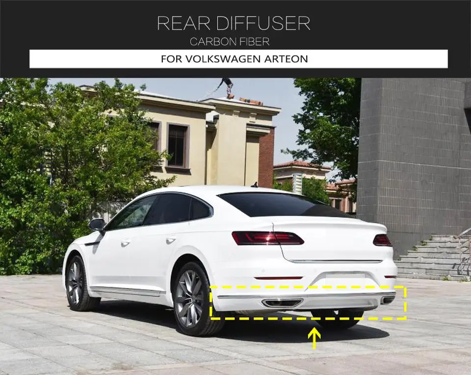 Carbon Fiber Rear Diffuser for Volkswagen Arteon 2019-2020