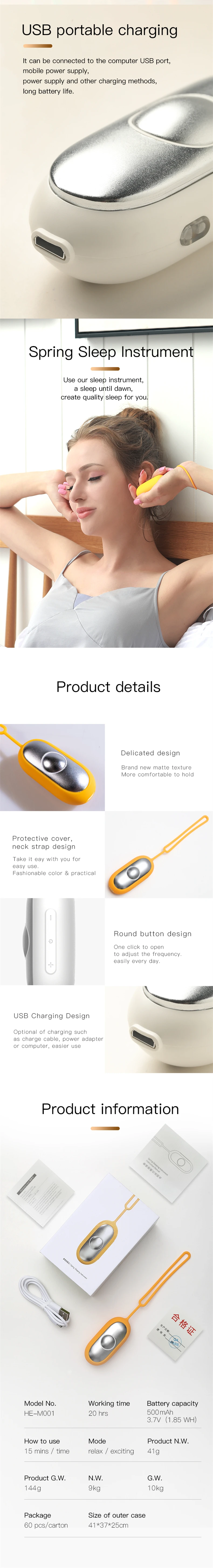 In Stock Electrical Handhold Sleep Calm Aid Device for Fast Sleeping