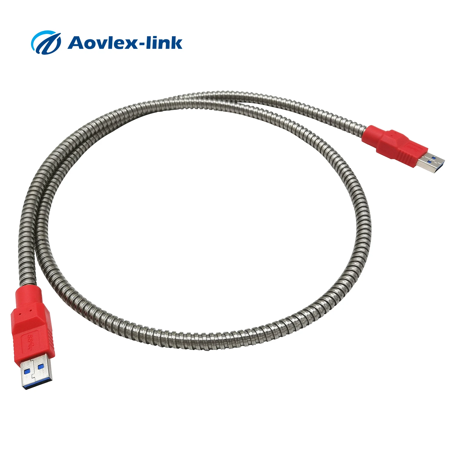 Usb 3.0 Male To Male Stainless Steel Super-flex Cord Metal Clad Armored ...