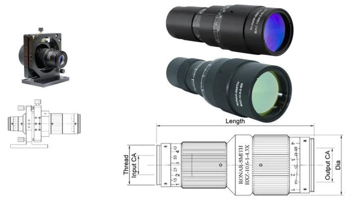 355nm Manual Zoom Beam Expander BXZ-355-2-10X-V1 - Opex/ronar Smith