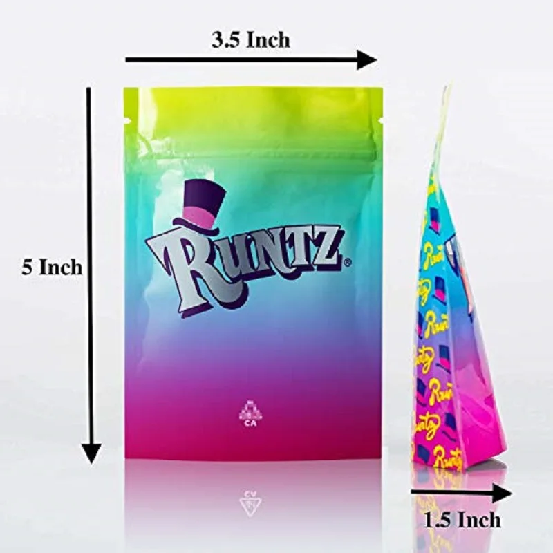 Custom Printed Resealable Runtz 3.5g Mylar Edible Packaging Cookies ...