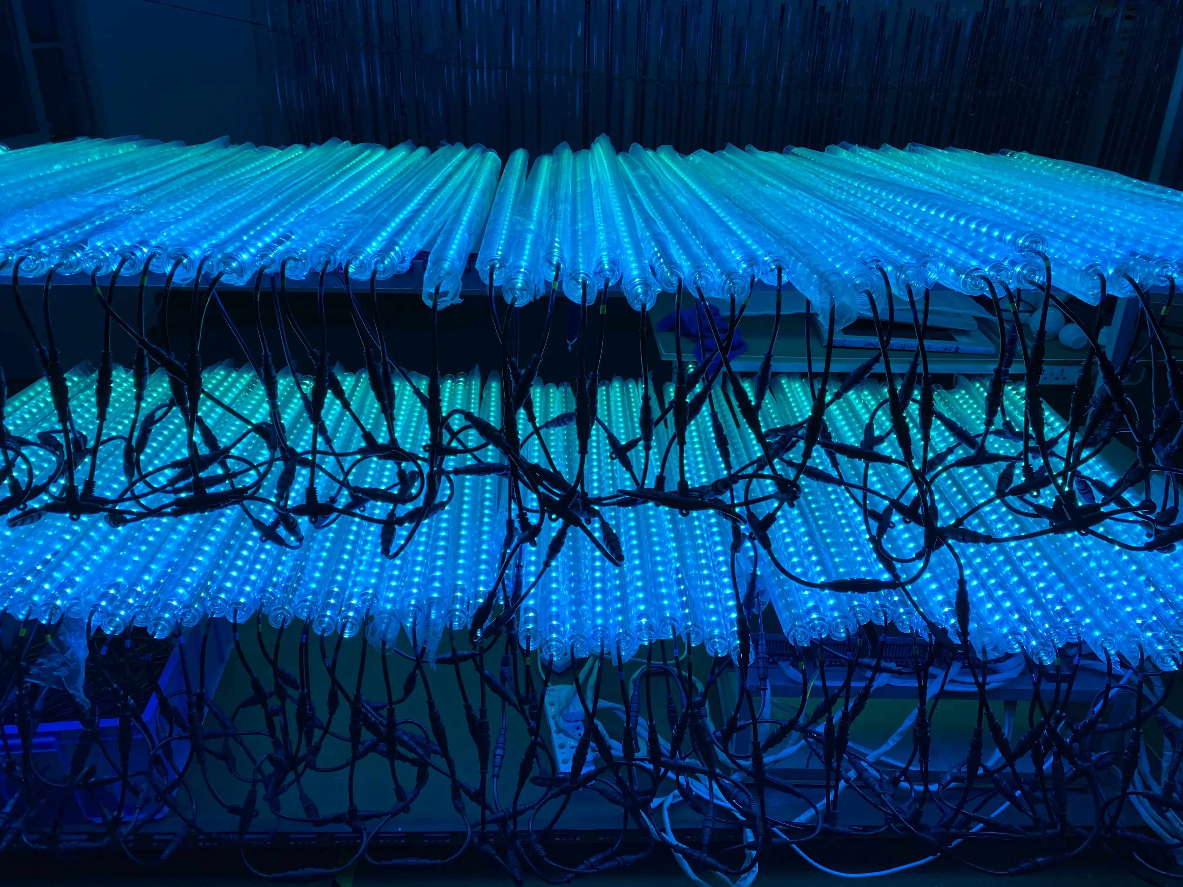 DMX Falling Vertical Tube LED Lighting - 360 Degree Flexibility