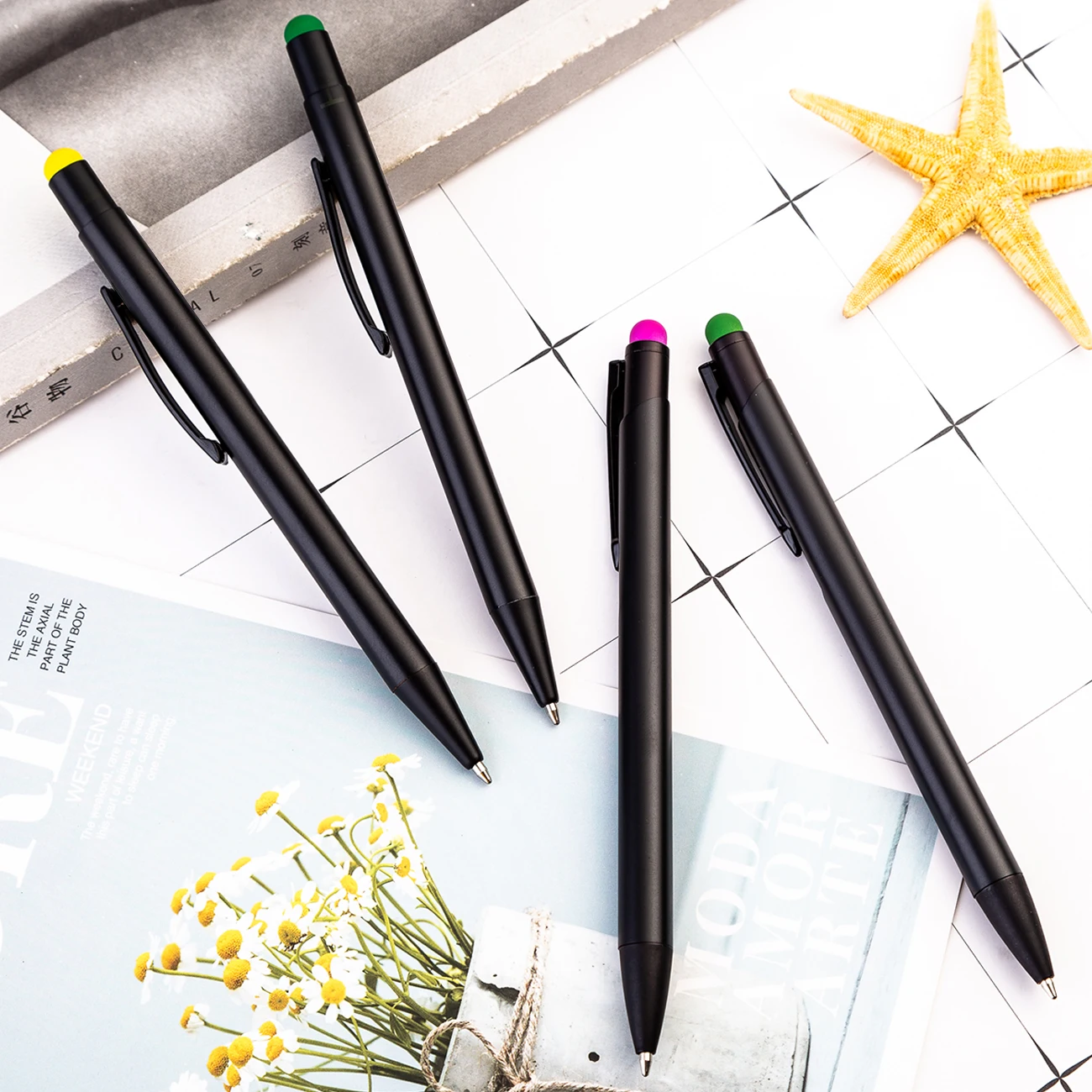 High Quality Colorful Touch Screen Pen Design Promotional Metal Logo ...