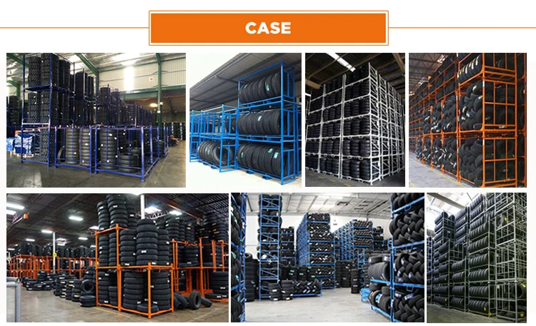 Galvanized Foldable Stackable Commercial Storage Tire Rack Metal Truck ...