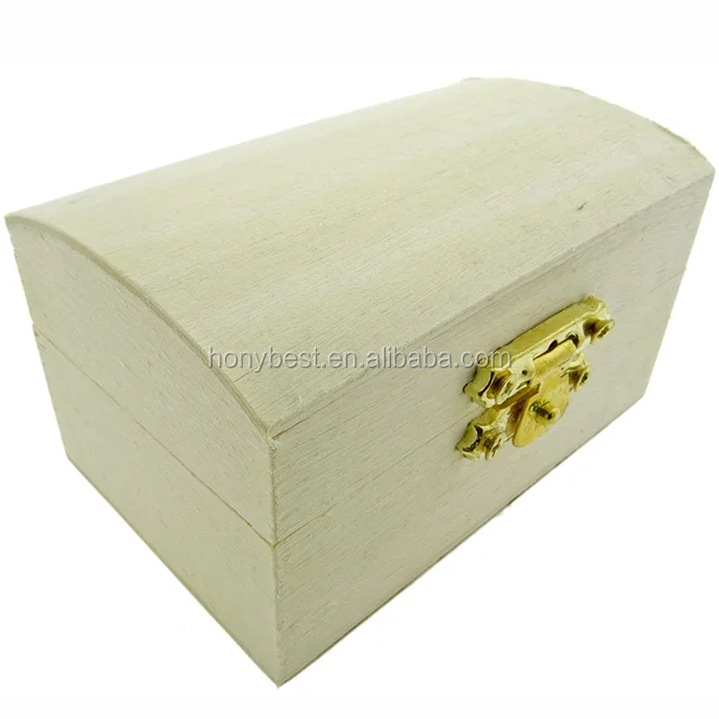 Vintage Wooden Pirate Treasure Chest - Custom Handle Lock Box for ...