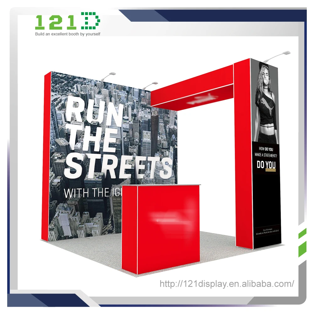 10x10ft Tension Fabric Pop up Portable Booth - Trade Show Booth