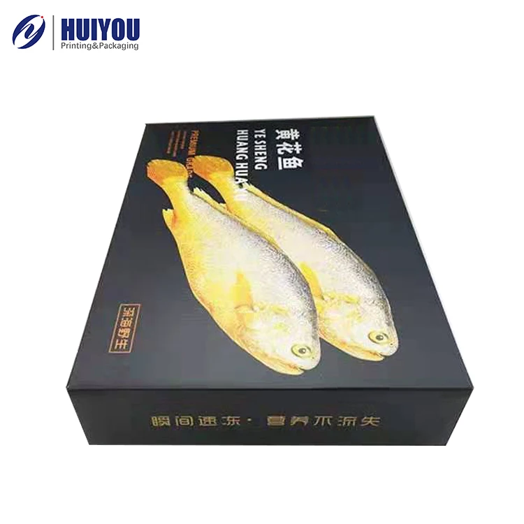 Fish Box Seafood Eco Packaging Frozen Food Paper Packaging Custom Logo ...