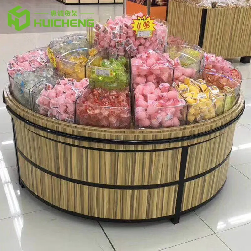 Customized Supermarket Dried Fruit Display Stand Gondola Shelf Snack ...