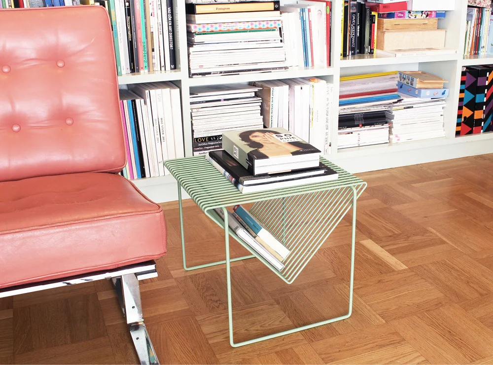 Modern Nordic Square Black Metal Frame Side Tables Coffee Table With ...