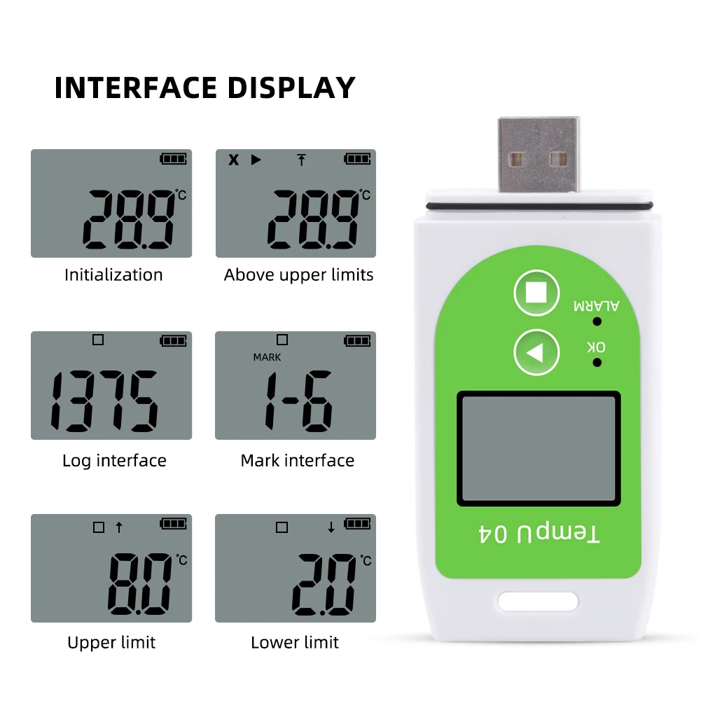 Container Temperature Log Tag Usb Temperature Data Logger Recorder ...