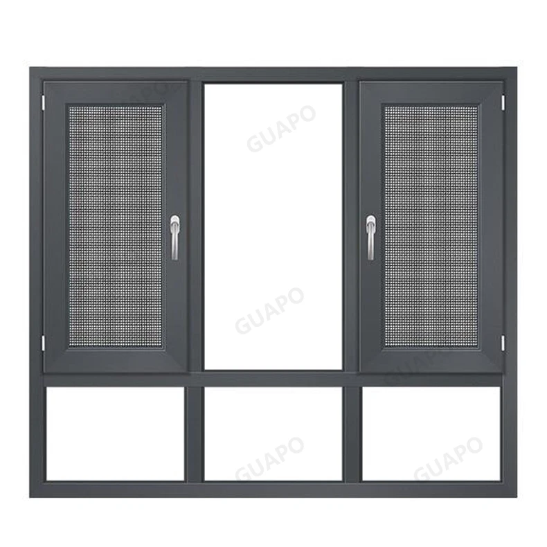 General Aluminum Windows with Decorative Iron Window Bars