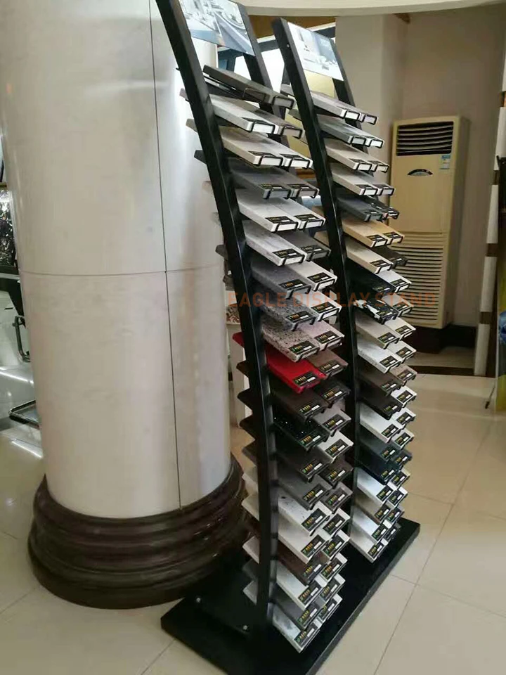 Custom Solid Surface Sample Display Rack Quartz Stone Metal Display ...