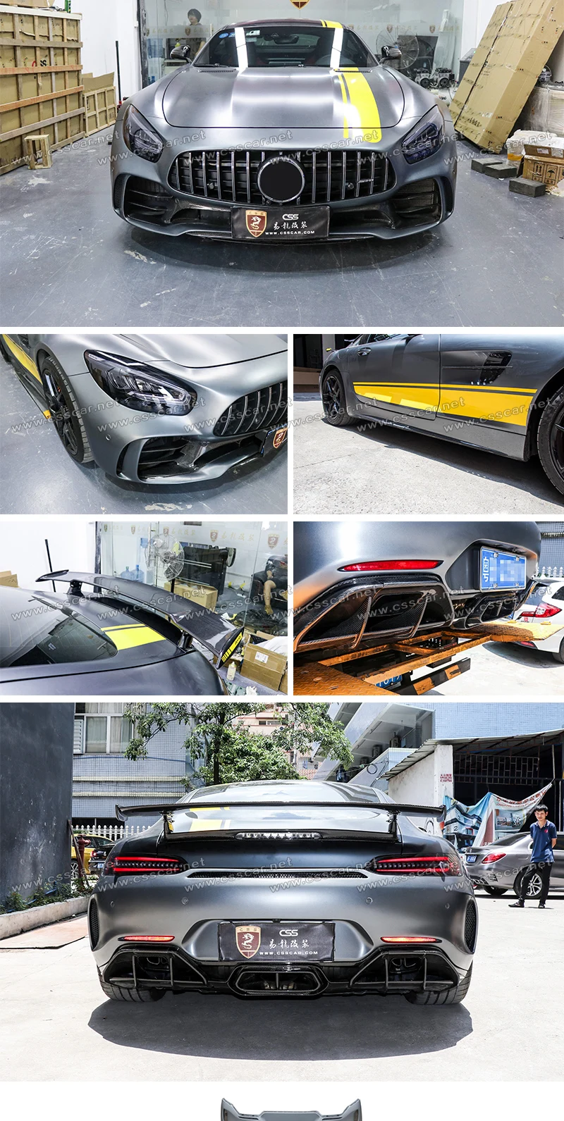 Upgrade Mercedes Benz AMG GT to GTR Style with Fiberglass Kits