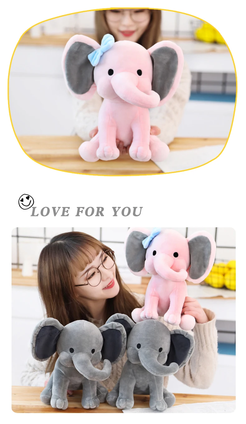 High Quality 100% White Pp Cottonelephant Animal Soft Toy Elephant For ...