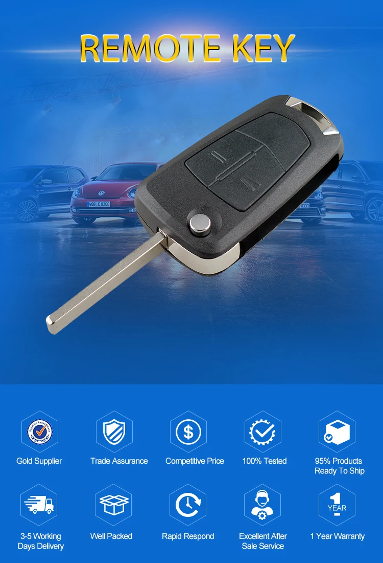 2 Buttons Valeo System 433 Mhz Pcf7941 Chip Hu100 Blade Flip Folding ...