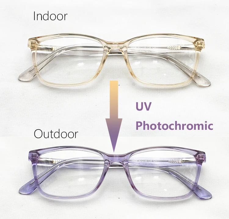 Fashion Photochromic Elastic Acetate Frame Men's Optical Frames ...