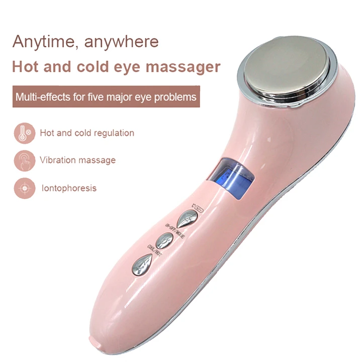 Facial Massager,Portable Handheld Vibration Hot Cool Skin Care Device ...