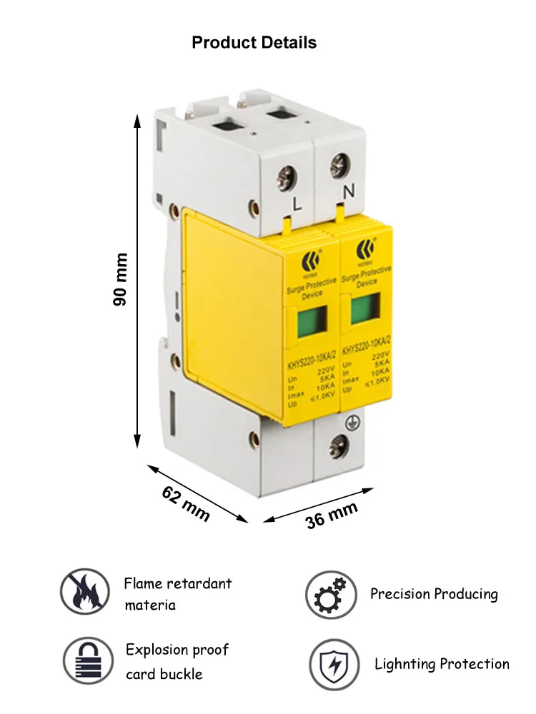 220V Transient Voltage Surge Suppressor - 10KA to 40KA