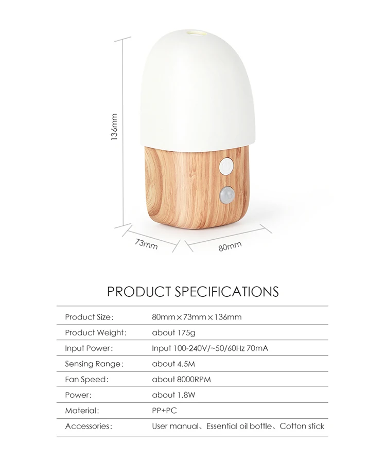 Wall Plug Night Light Essential Oil Diffuser - Buy Essential Oil ...