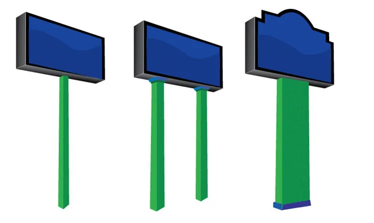 Build Up Exterior Led Monolithic Pylon Signage System For Commercial ...