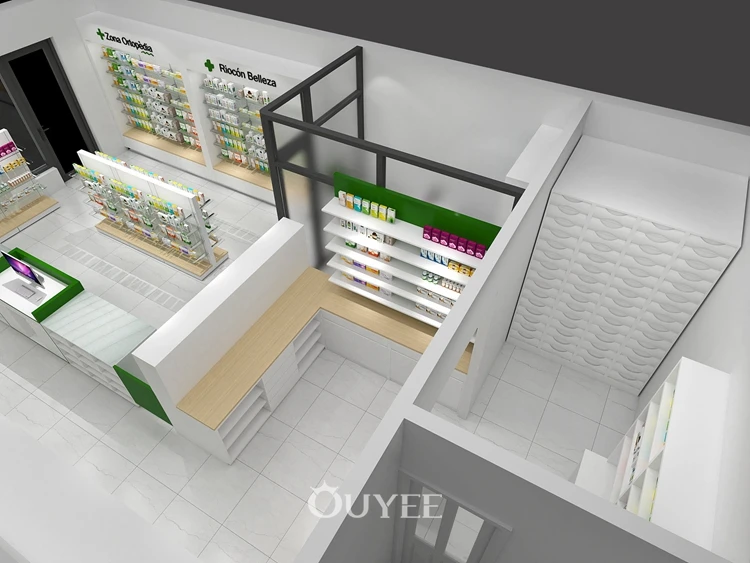 Customized New Medical Store Pharmacy Counter Display Furniture Design ...