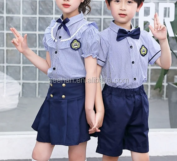 Light Blue Short Sleeve Kindergarten Uniform - Stylish & Durable