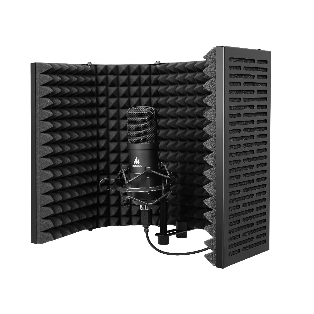 Maono Microphone Isolation Shield Studio Microphone Sound Isolation ...