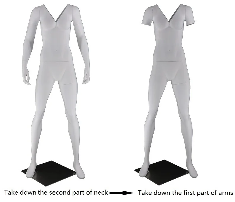 Plastic Half Body Torso Female Mannequin for Clothes Display