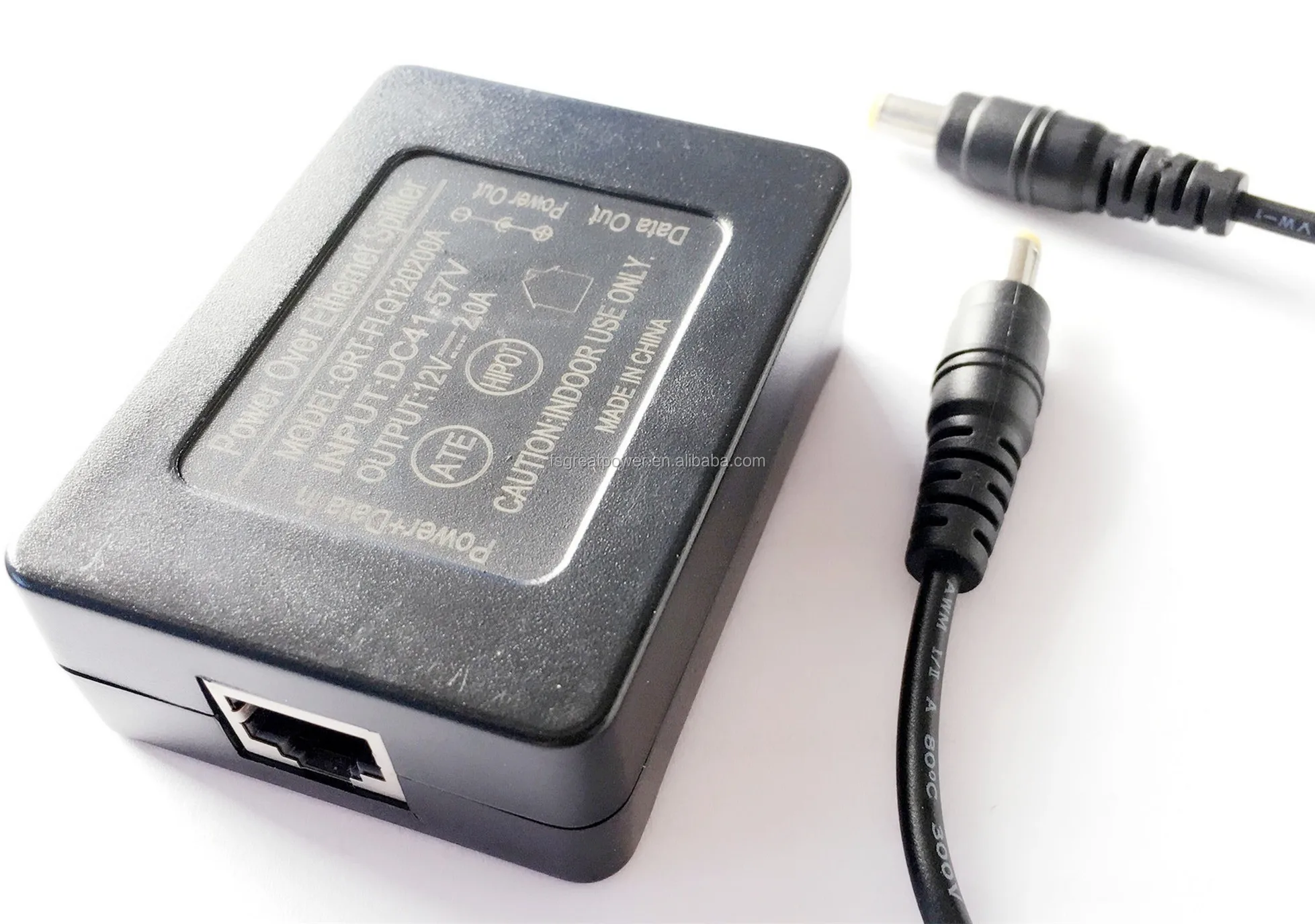 12vdc 2a Gigabit Divisor Poe 802.3af 3at 48vdc 2,5g 5g 10g Poe Inyector ...