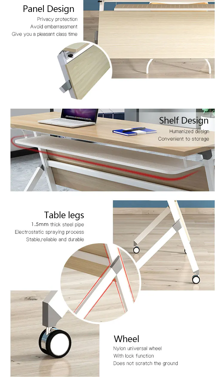 Ekintop New Design Popular Study Table for Students Folding Training ...
