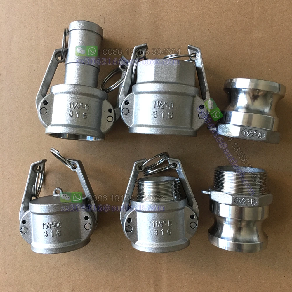 Stainless Steel Camlock Fittings Quick Cam Lock Couplings 1/2" To 2 ...