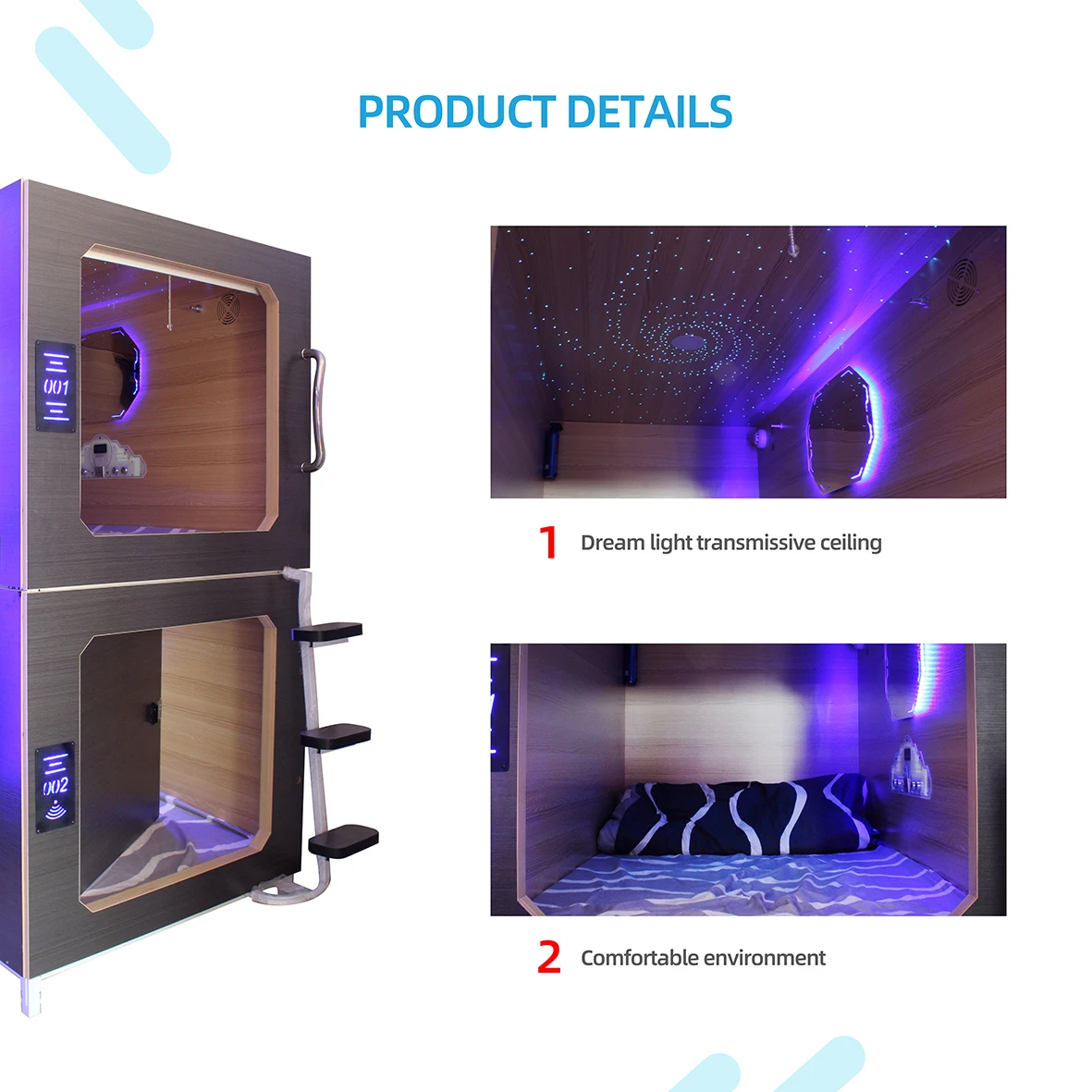 Starsdove Soundproof Capsule Hotel Sleeping Pod Luxury Space Capsule ...