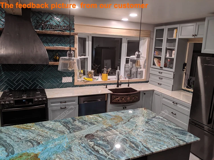 Prefab Granite Backlit Kitchen Countertop - Patagonia Granite