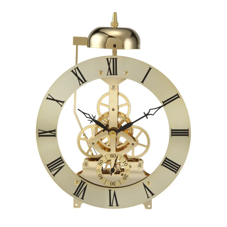 Metal Quartz Skeleton Clock Movement with Hourly Chime